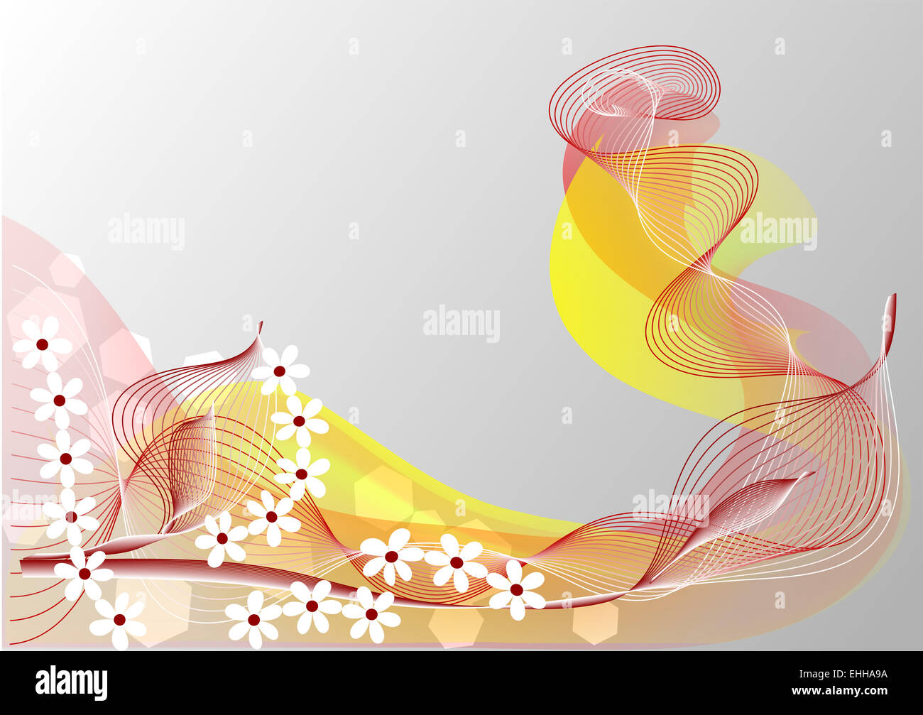 Flowers and waves Stock Photo - Alamy