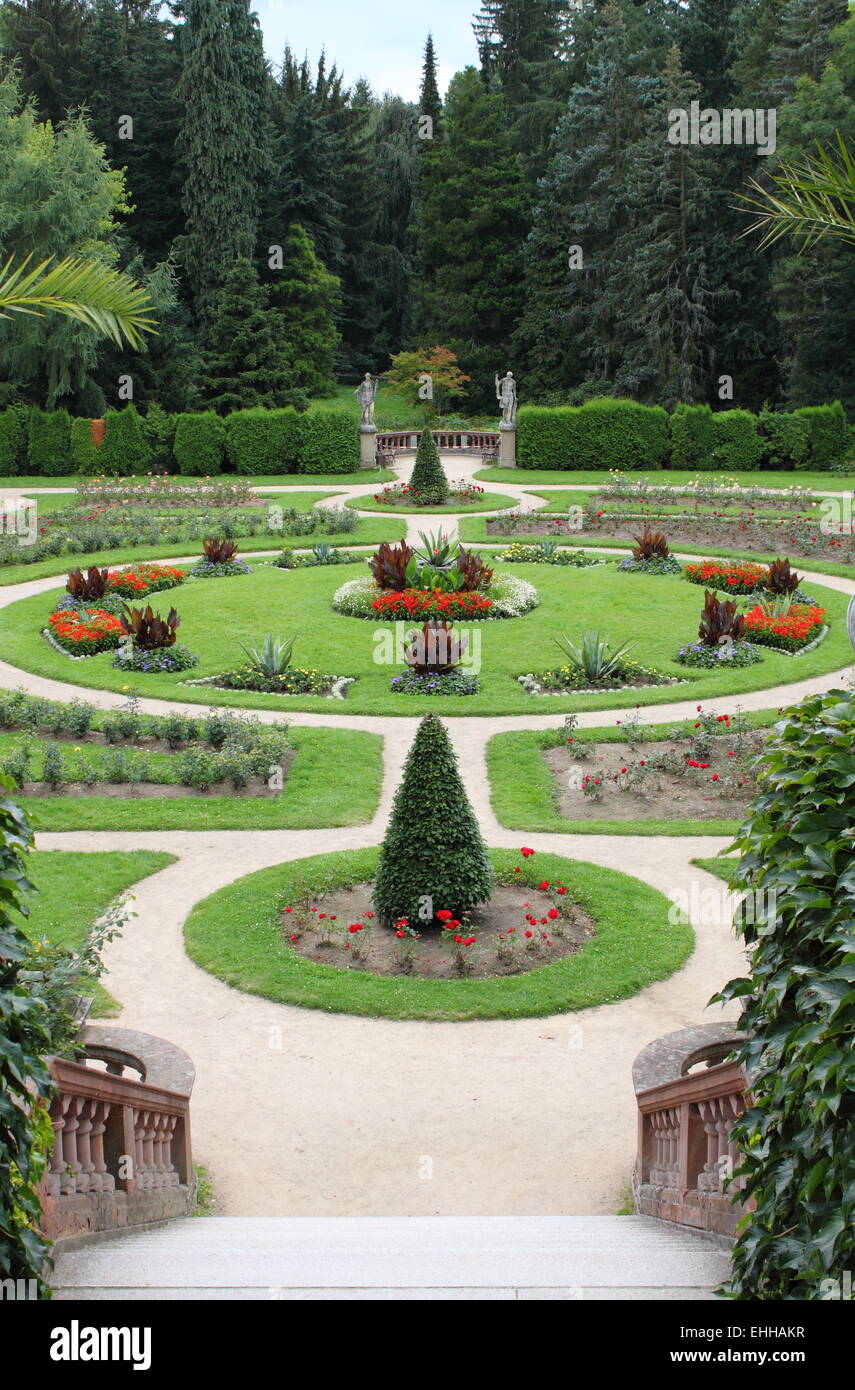 Gardens of Konopiste castle Stock Photo - Alamy