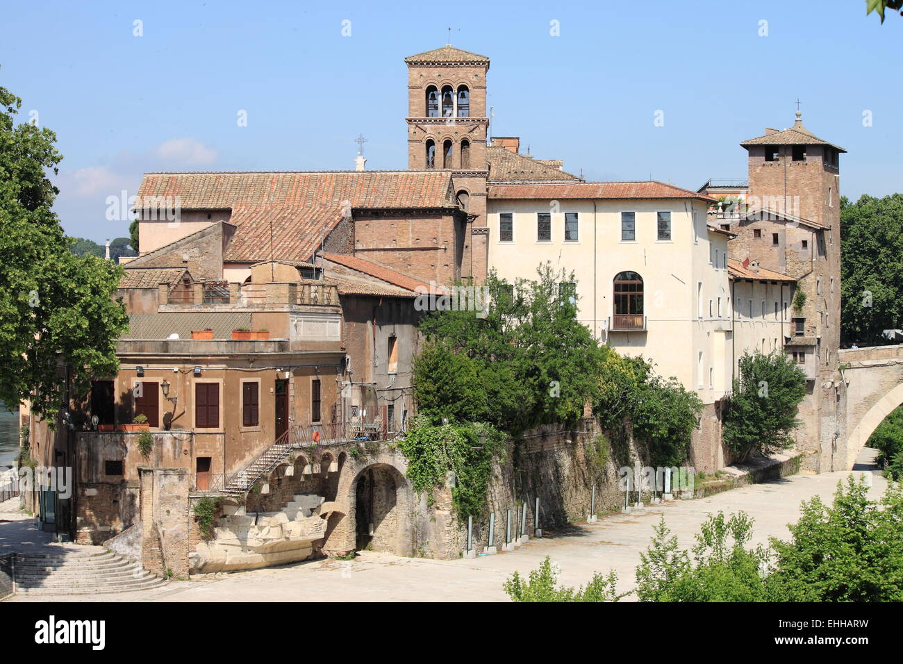 Tiberina island in Rome Stock Photo - Alamy