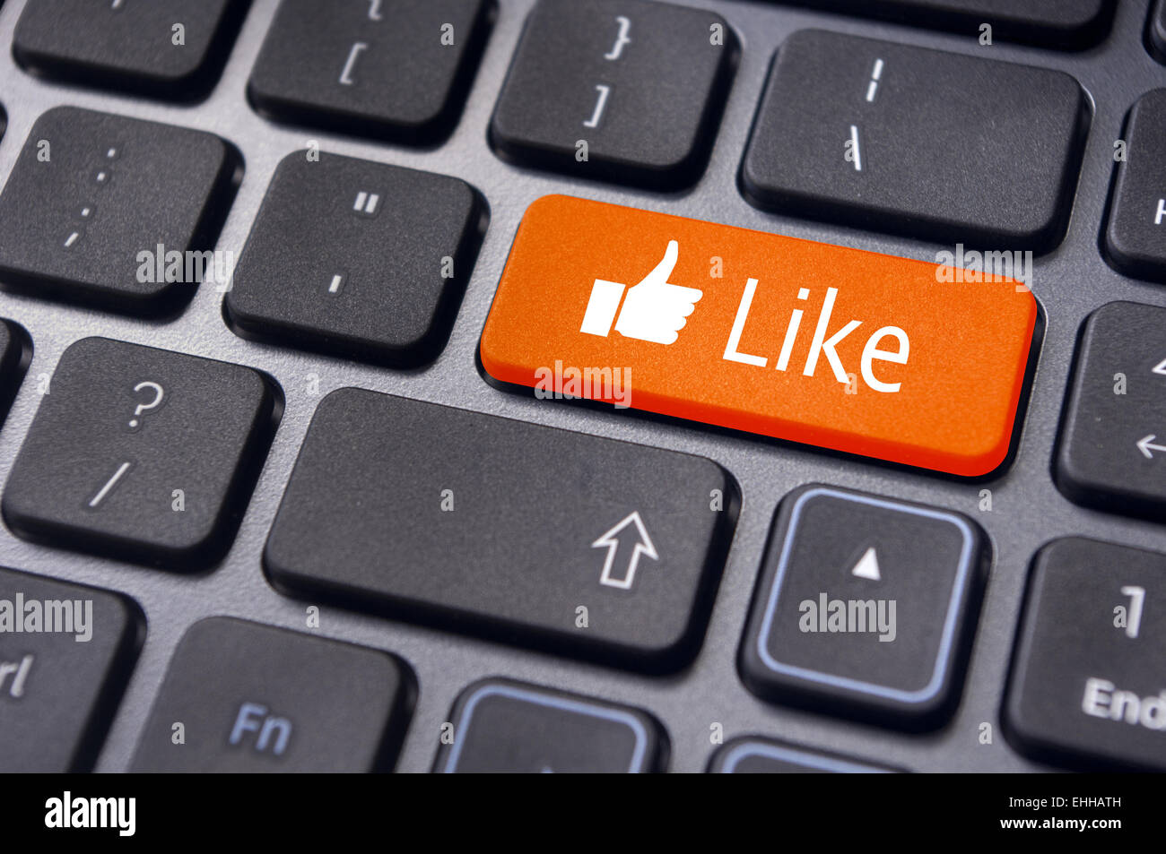 like message on keyboard button, social media concepts Stock Photo - Alamy