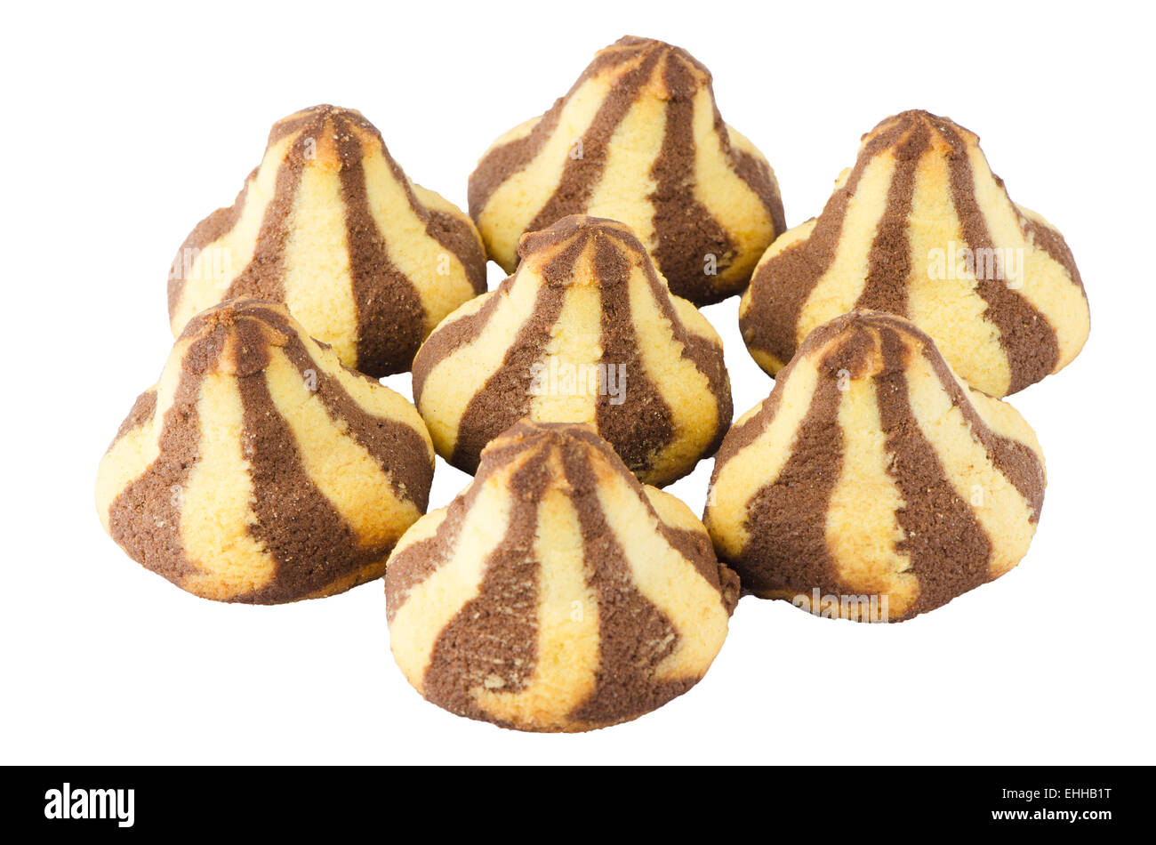 Homemade chocolate cookies isolated on white background Stock Photo - Alamy