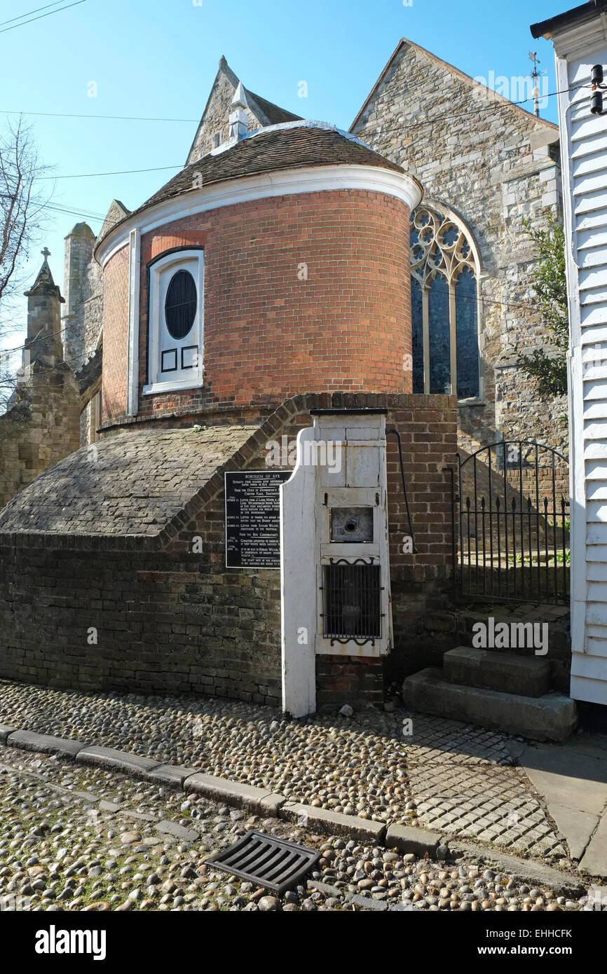 Rye, East Sussex; ancient water supply system with brick built cistern ...