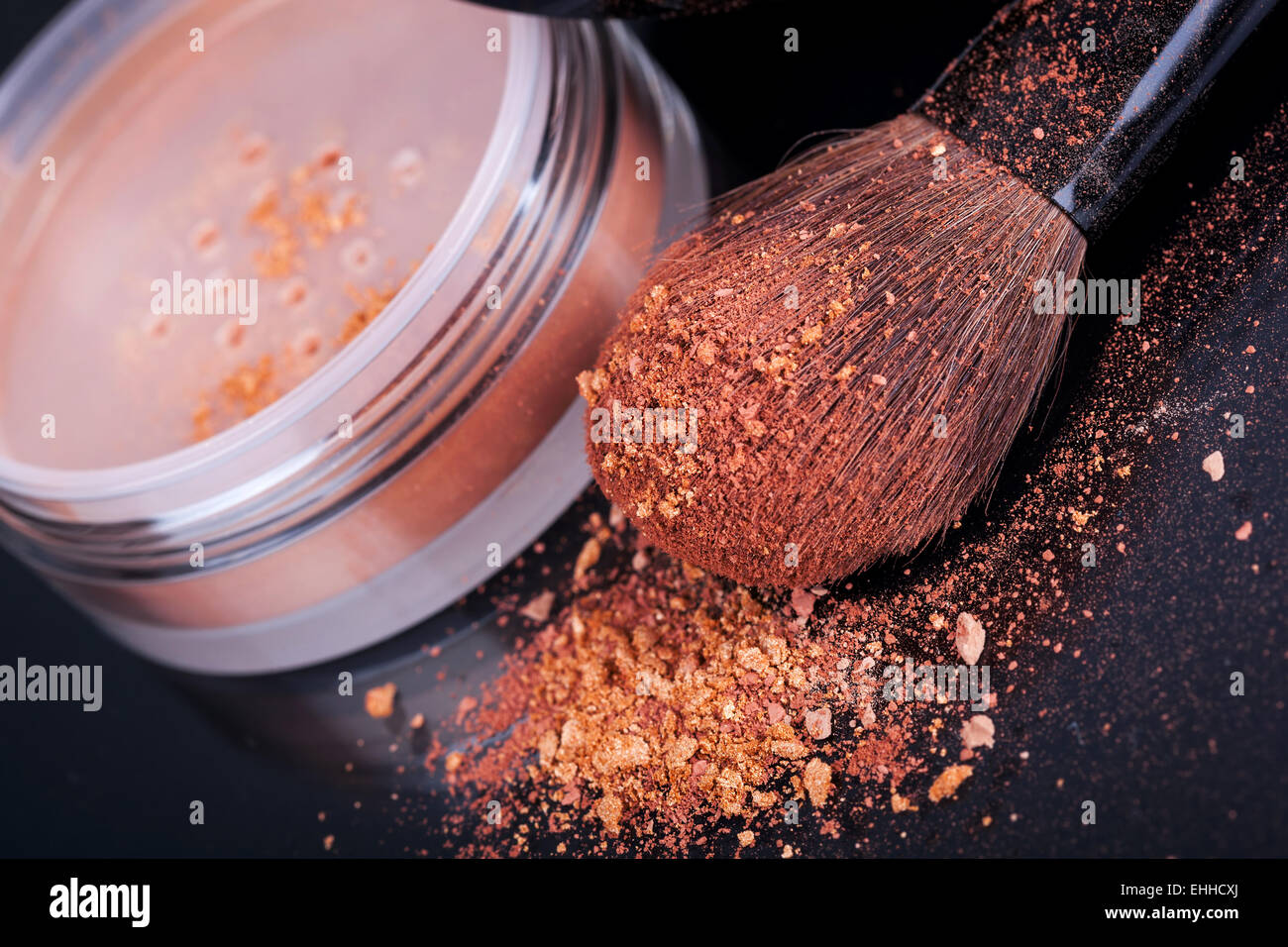Face foundation powder product with crumbled texture Stock Photo - Alamy