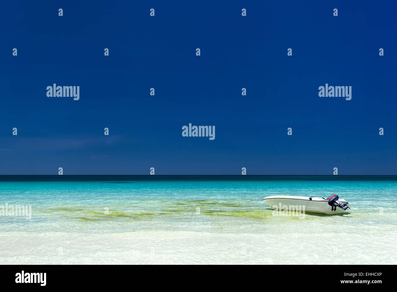 Motor boat at tropical sea, Philippines, Boracay Stock Photo - Alamy