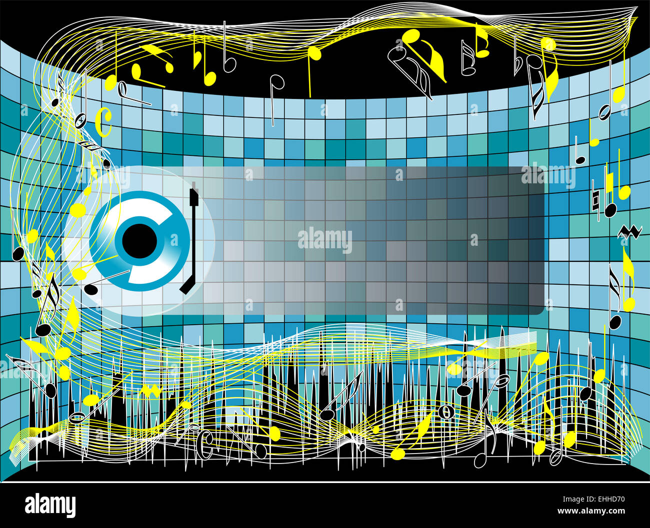 Blue musical note pattern hi-res stock photography and images - Alamy