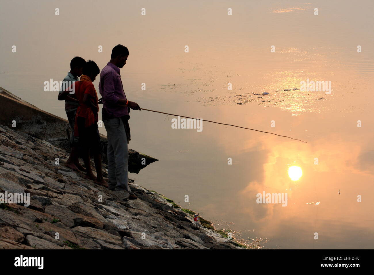 fishing, chilika, lake odisha India Stock Photo - Alamy
