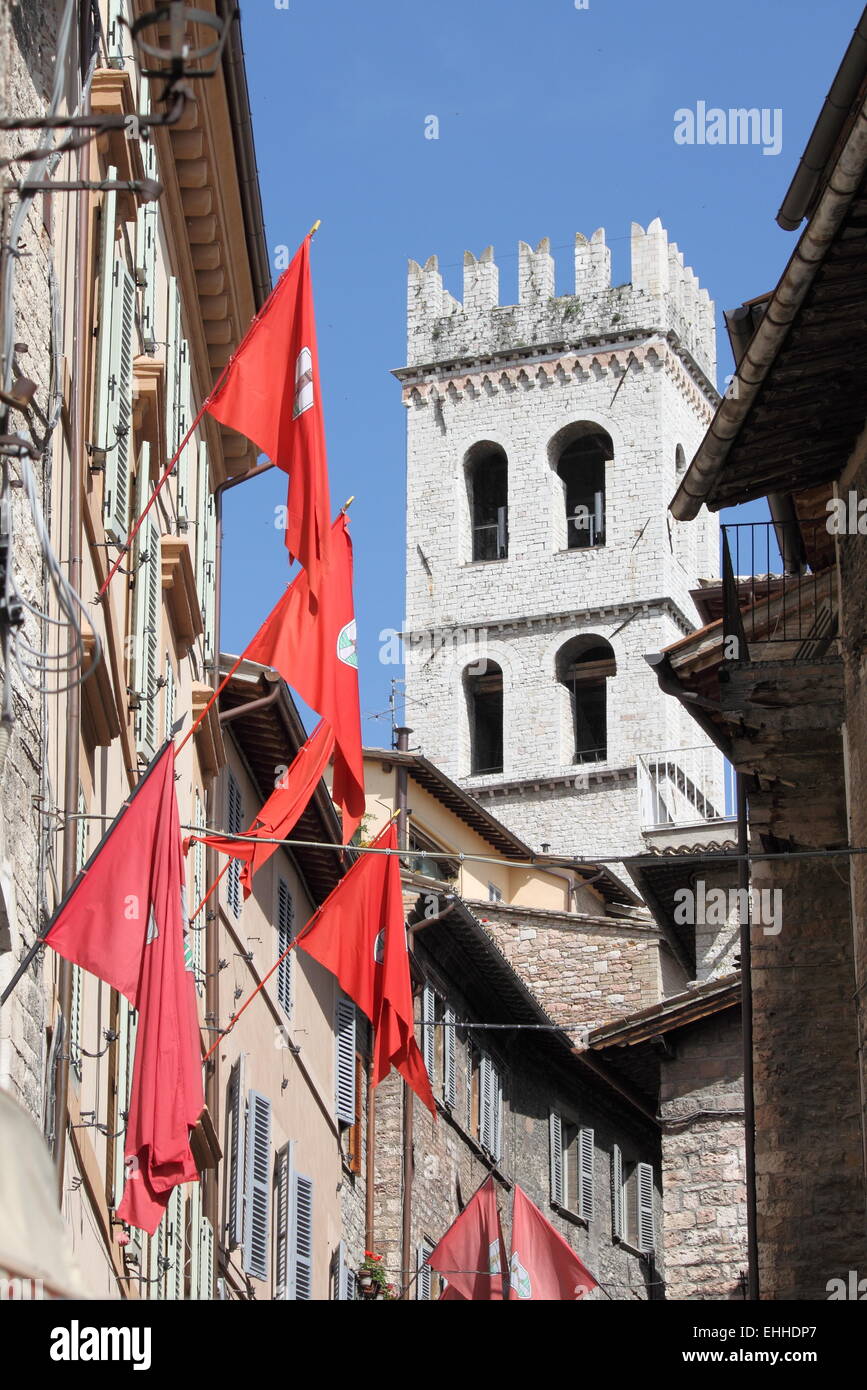 Medieval corner in Assisi Stock Photo - Alamy