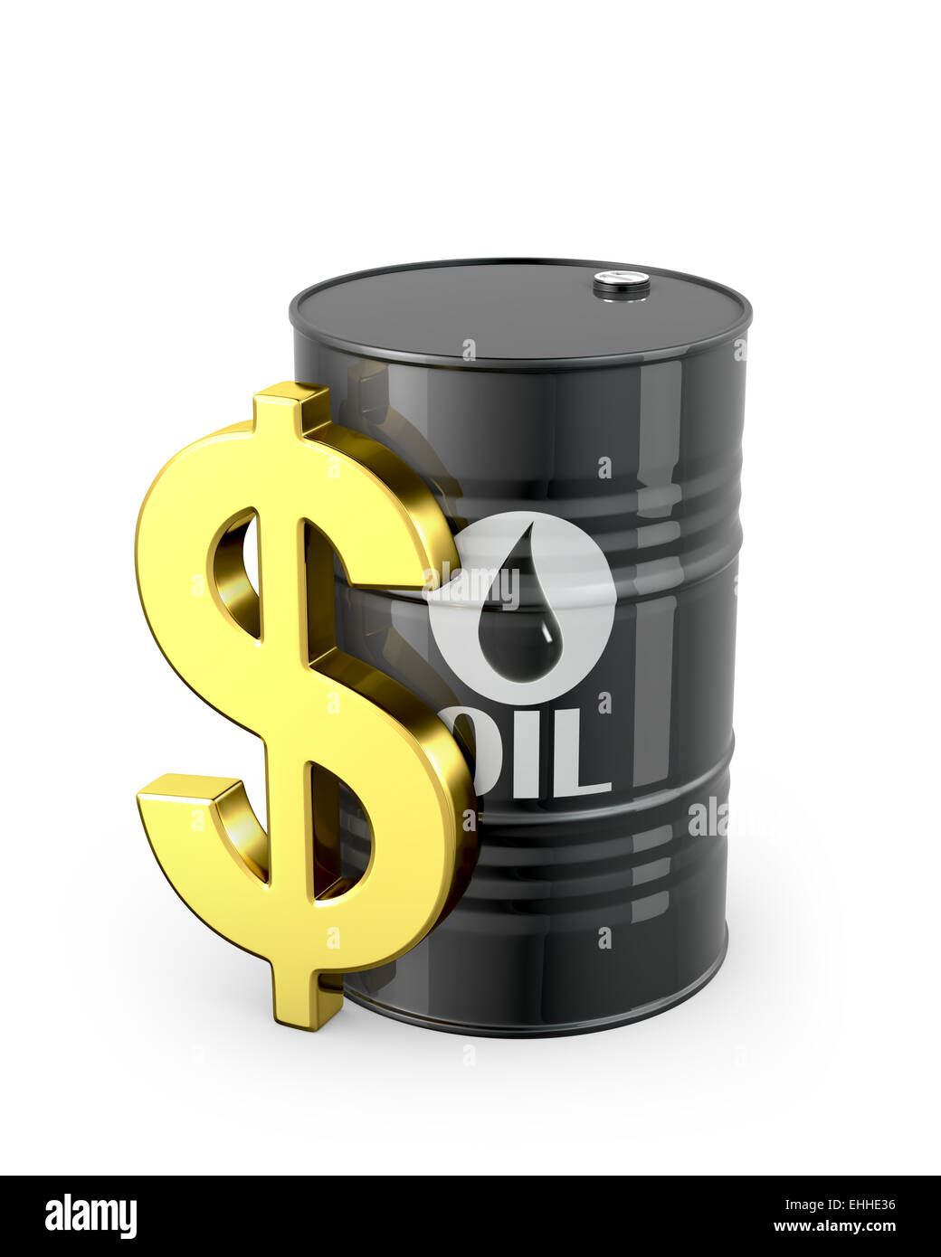 Barrel of oil and dollar sign Stock Photo - Alamy
