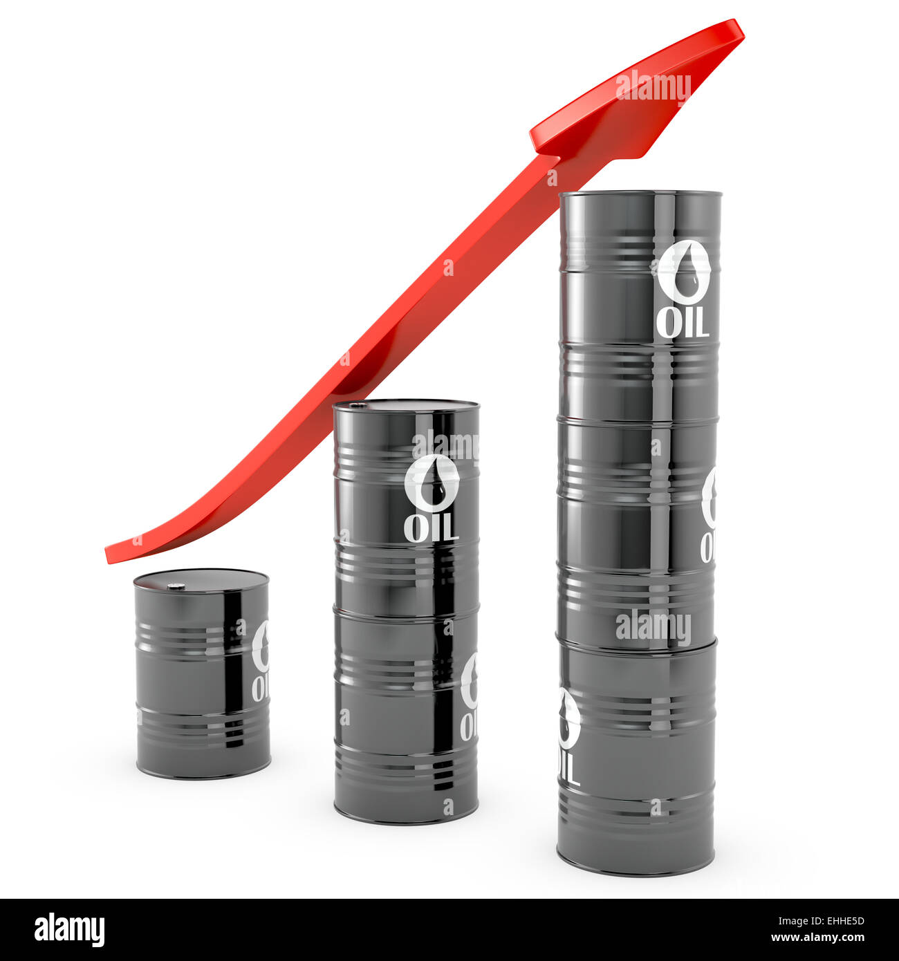 Oil price rise graphic Stock Photo - Alamy