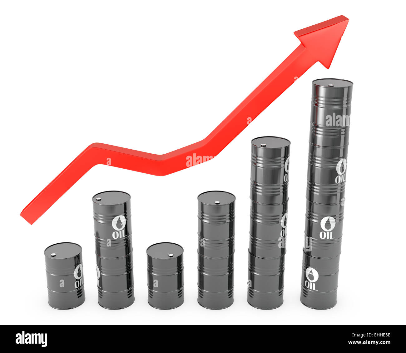 Oil price rise graphic Stock Photo - Alamy
