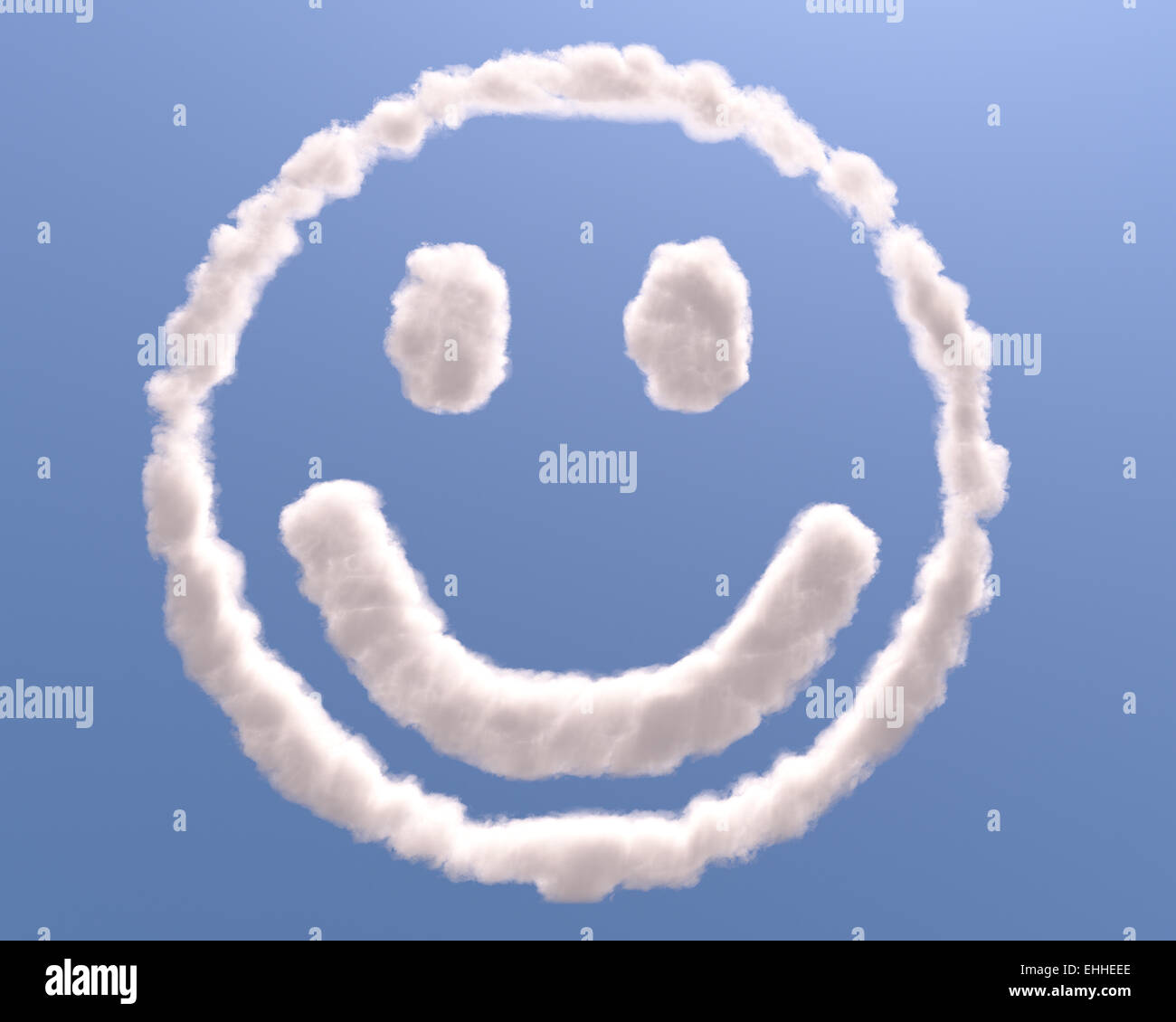 Smiley face in clouds Stock Photo - Alamy
