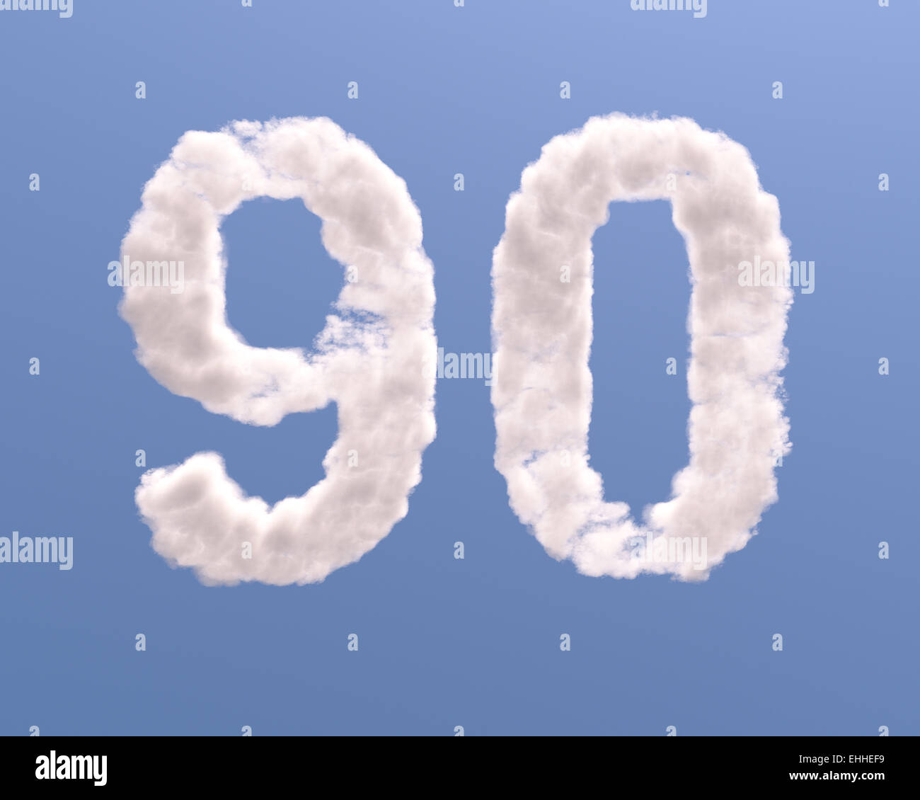 Number 9 and 0 cloud shape Stock Photo - Alamy