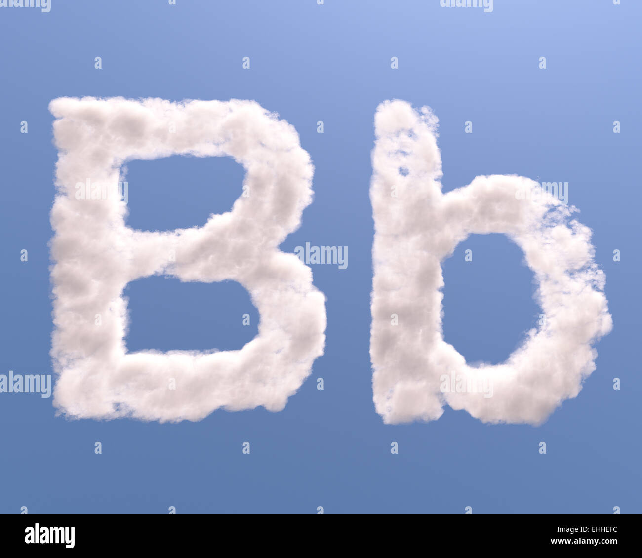 Letter B cloud shape Stock Photo - Alamy