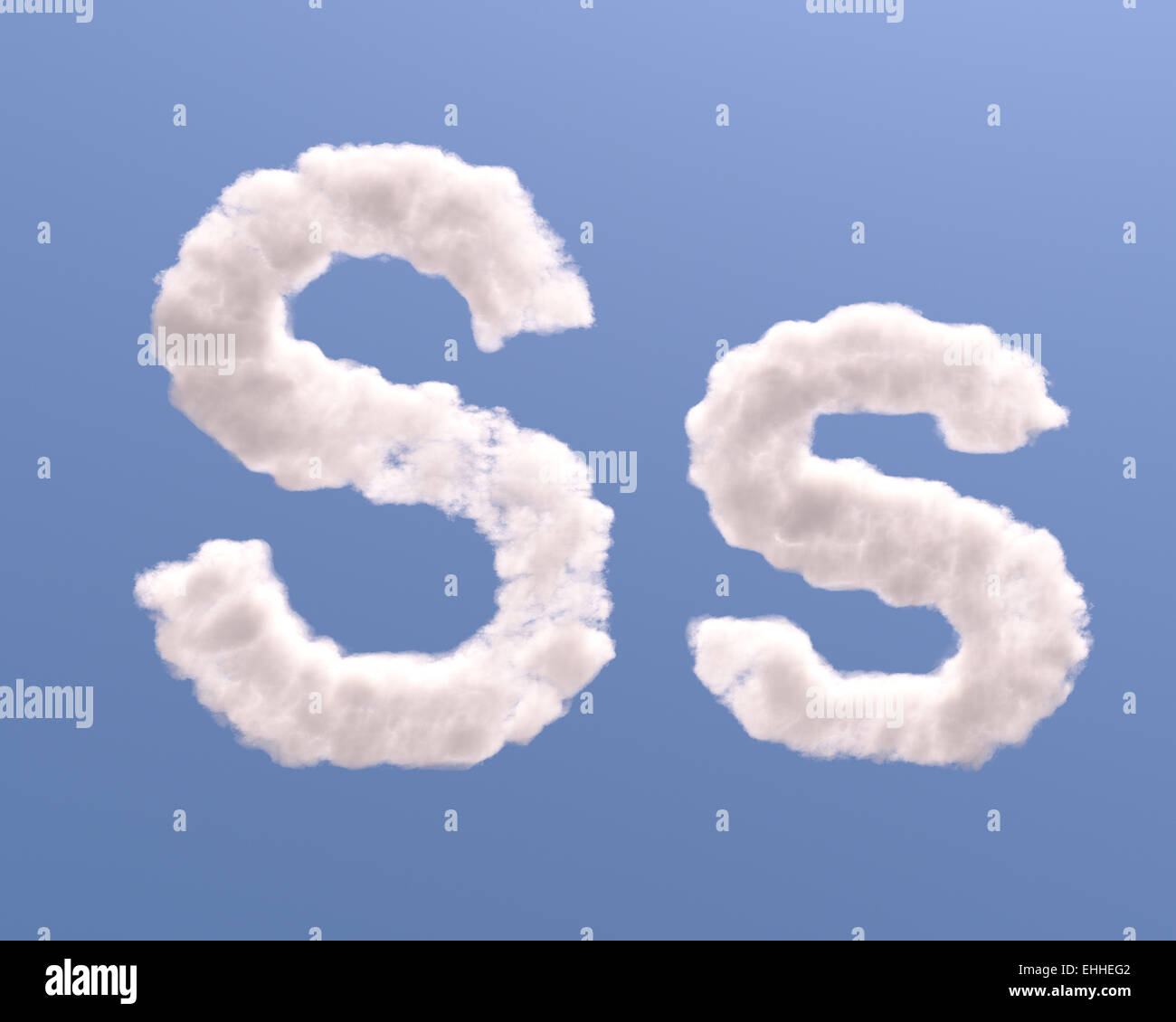 Letter S cloud shape Stock Photo - Alamy