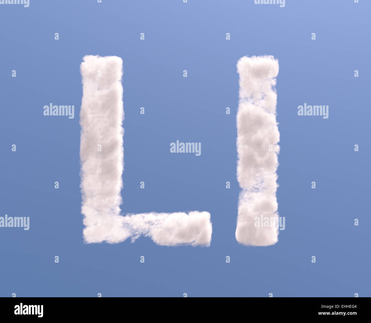 Letter L cloud shape Stock Photo - Alamy