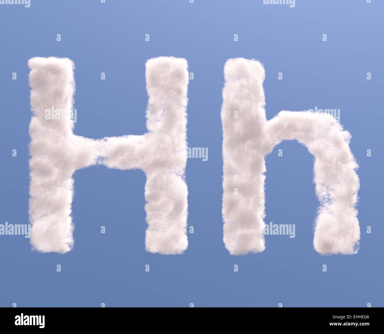 Letter H cloud shape Stock Photo - Alamy