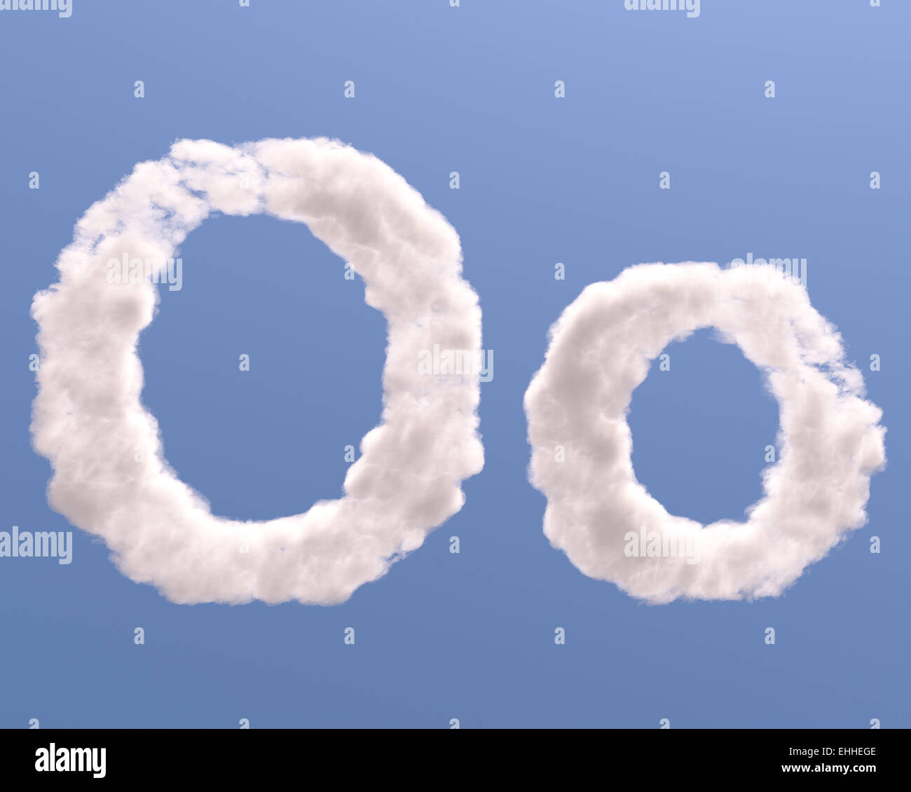 Letter O cloud shape Stock Photo - Alamy