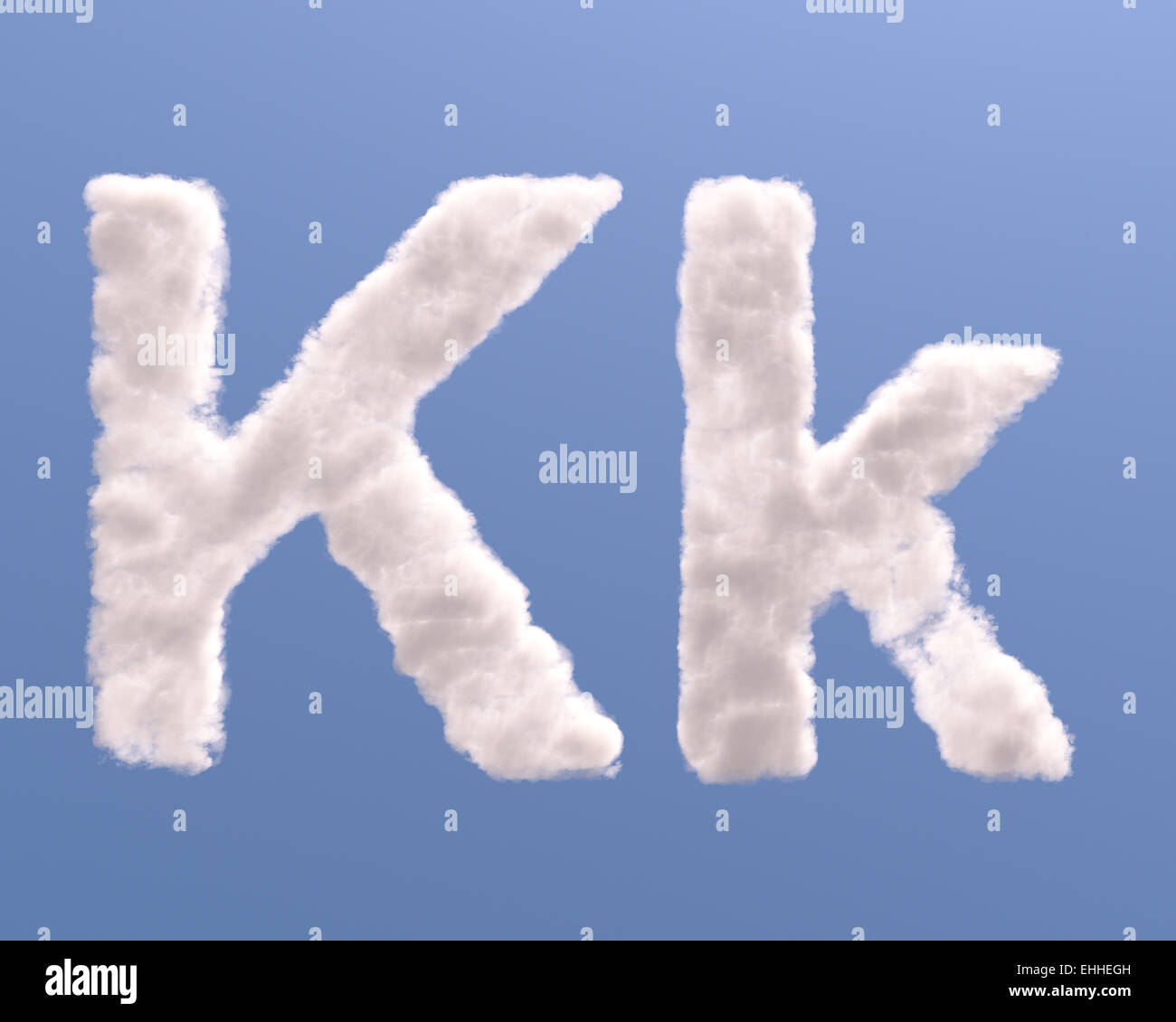 Letter K cloud shape Stock Photo - Alamy