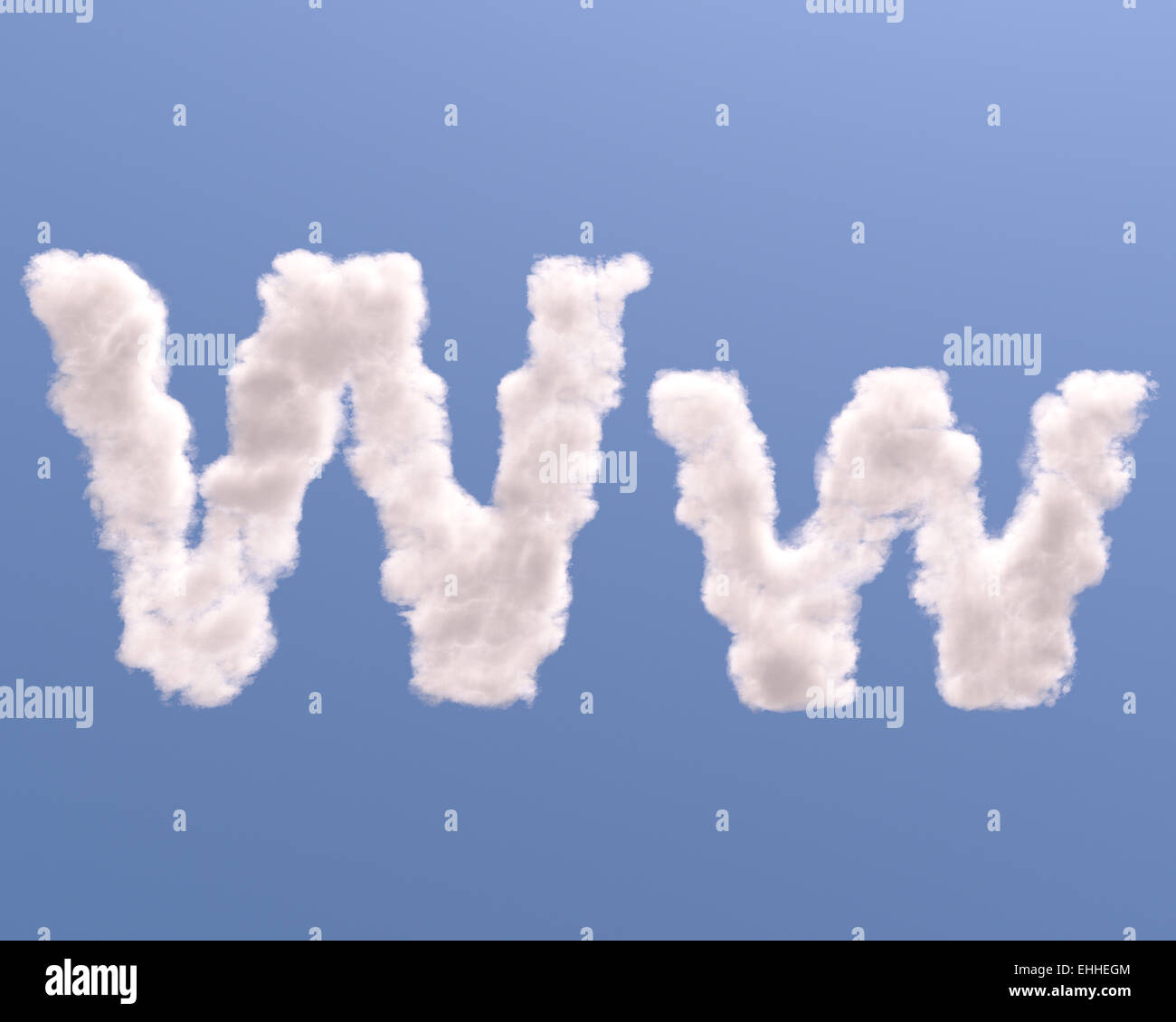 Letter W cloud shape Stock Photo - Alamy