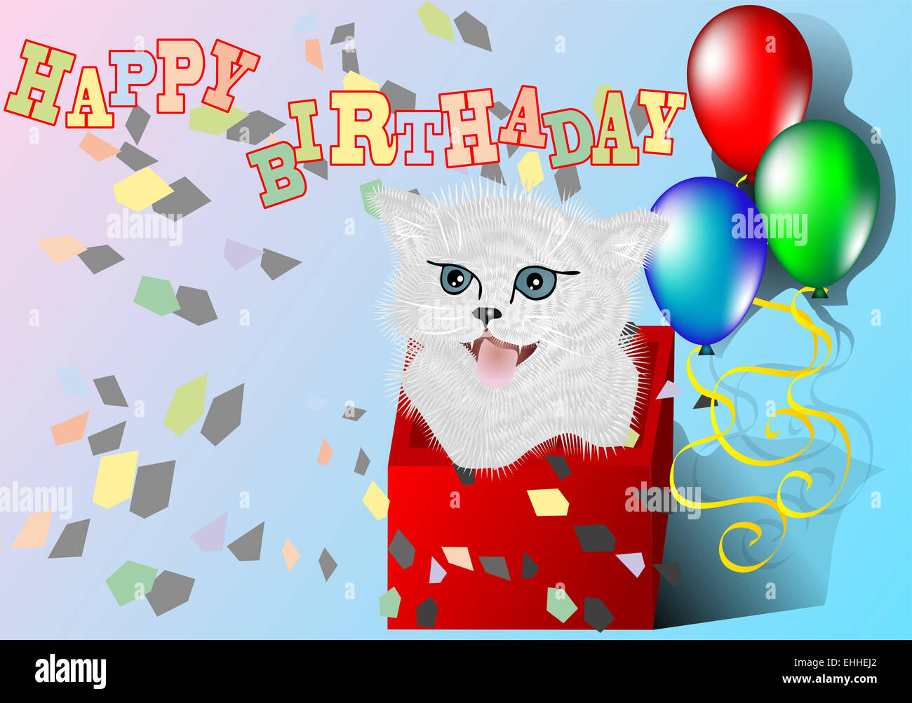 congratulation with kitten Stock Photo - Alamy