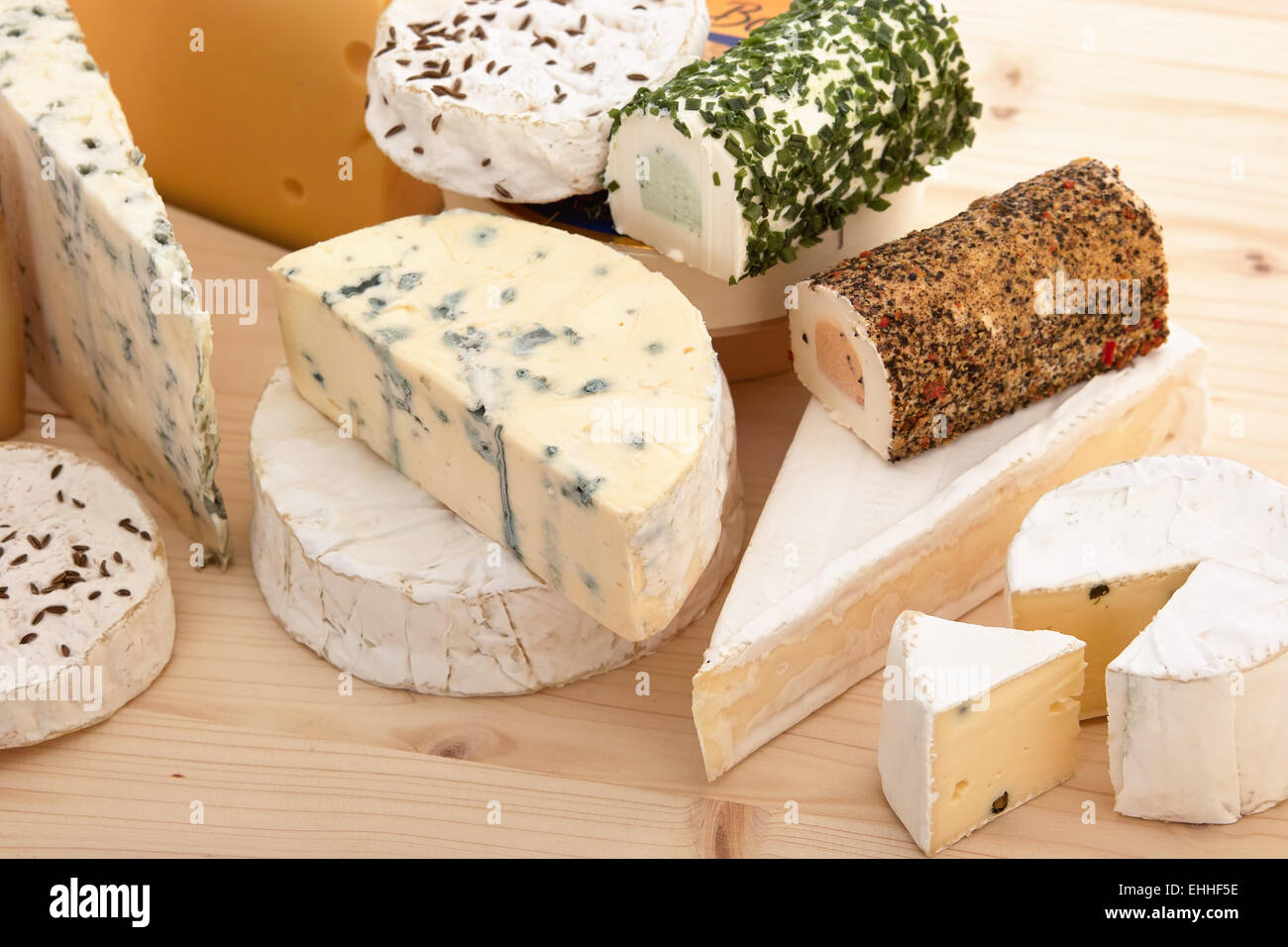 many cheese kinds Stock Photo - Alamy
