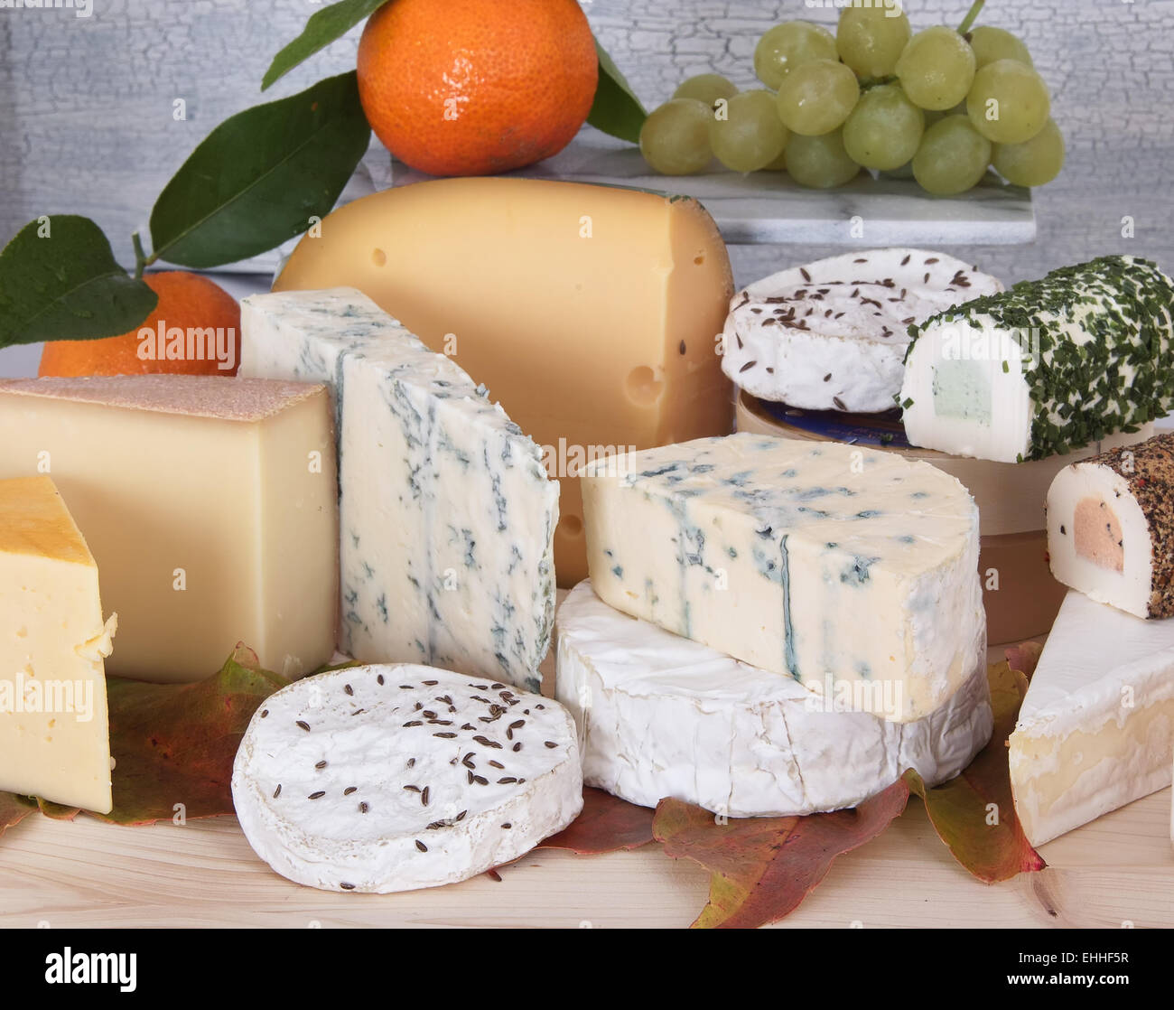 many cheese kinds Stock Photo - Alamy