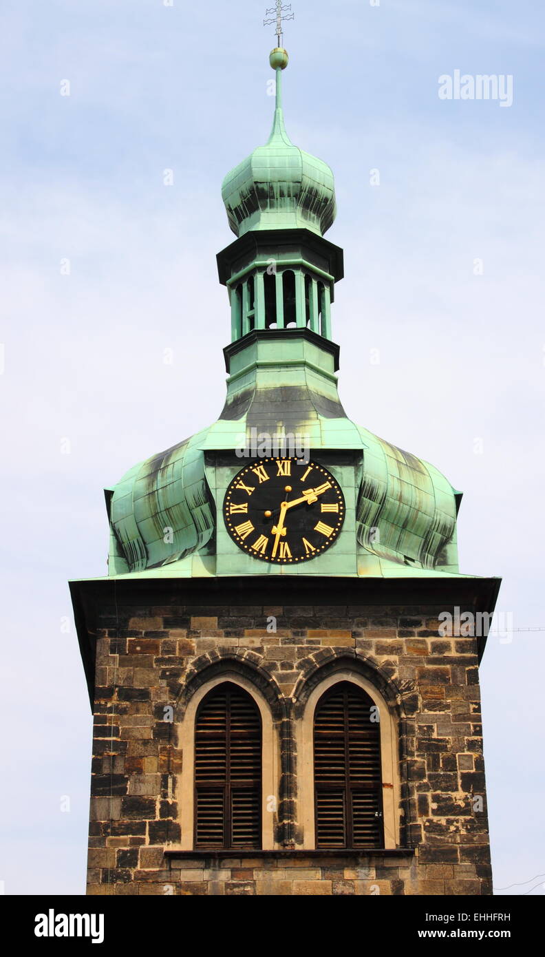 Medieval bell tower in Prague Stock Photo - Alamy