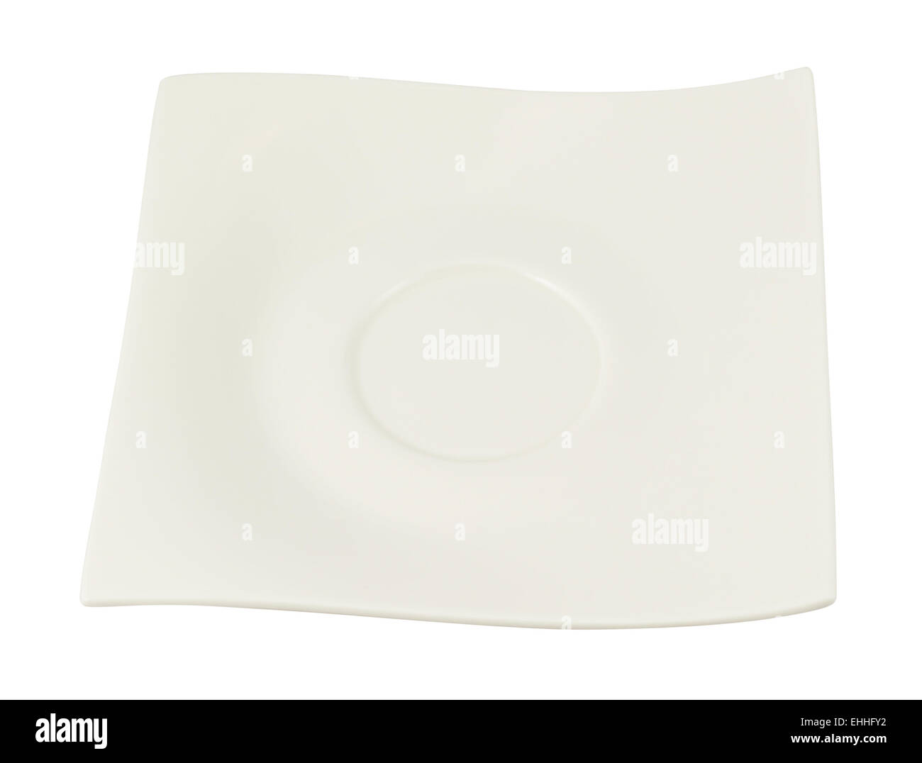 Square ceramic plate isolated Stock Photo - Alamy