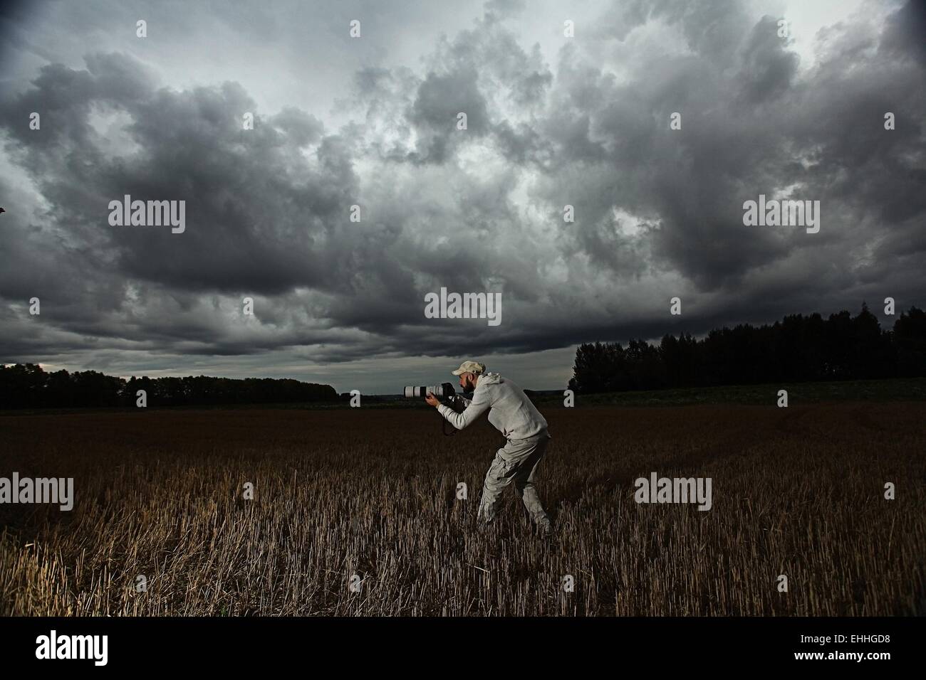 professional photographer gale storm clouds Stock Photo - Alamy