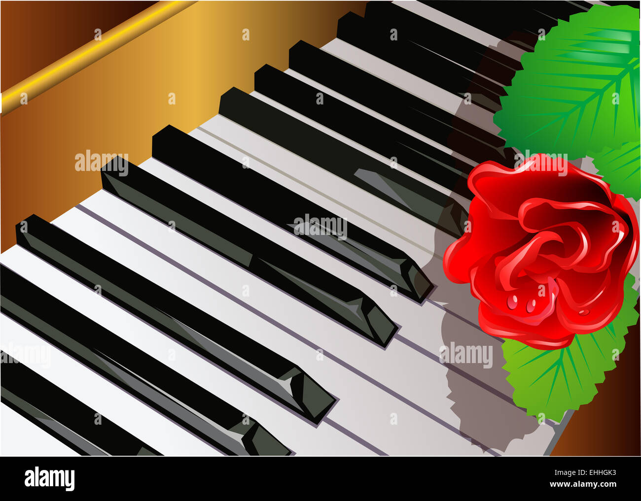 piano and rose Stock Photo - Alamy