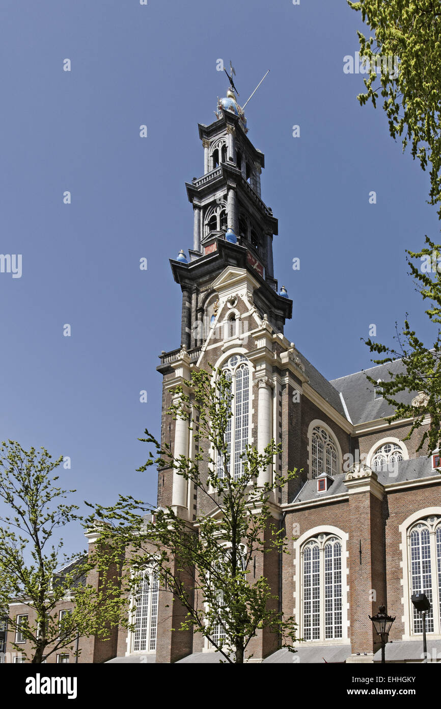 Amsterdam, Western Church (Westerkerk) Holland Stock Photo - Alamy