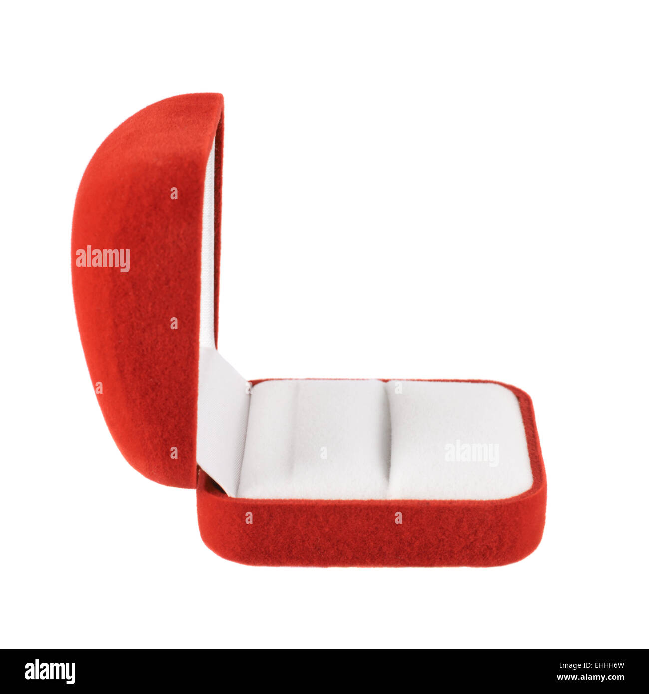 Red velvet box isolated Stock Photo - Alamy