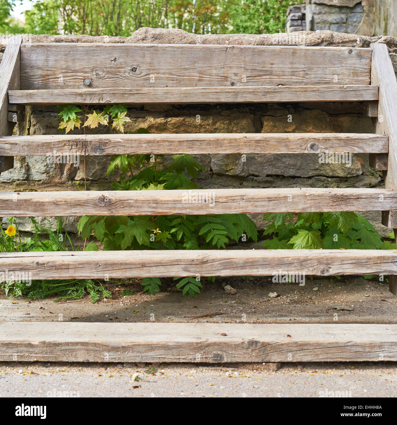 Old wooden staircase Stock Photo - Alamy