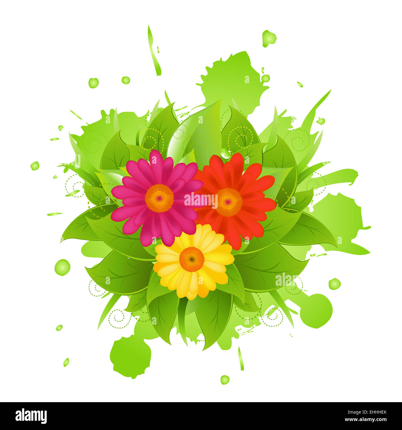 Abstract Flowers And Blot Stock Photo - Alamy