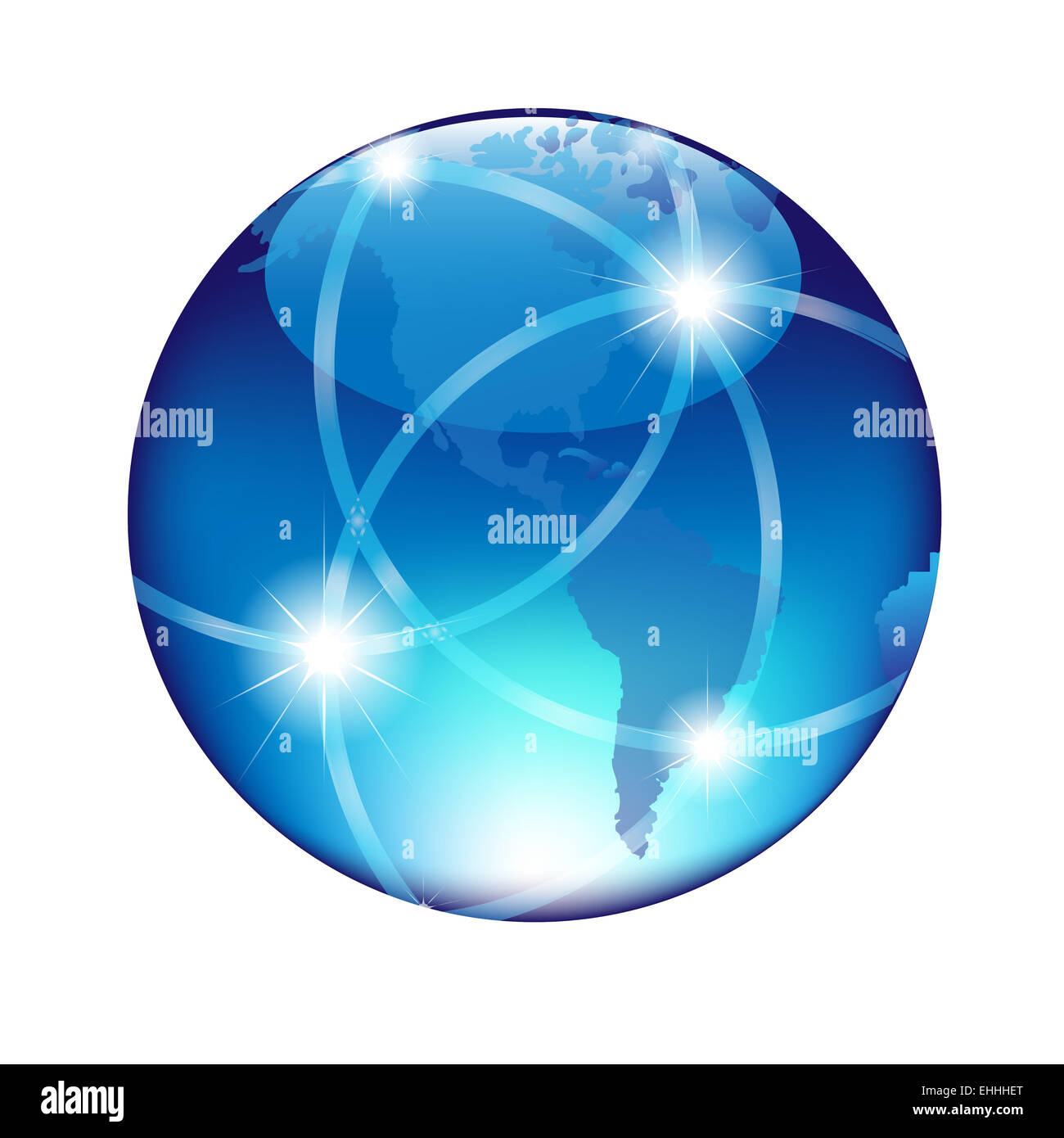 Abstract Blue Globe Stock Photo - Alamy
