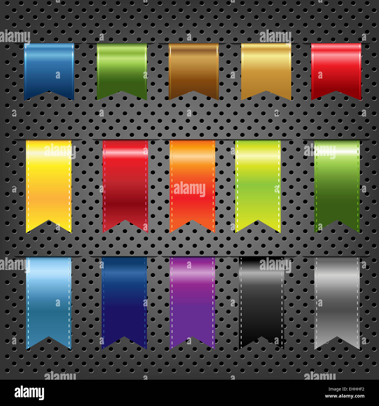 Abstract Metal Background With Ribbons Set Stock Photo - Alamy