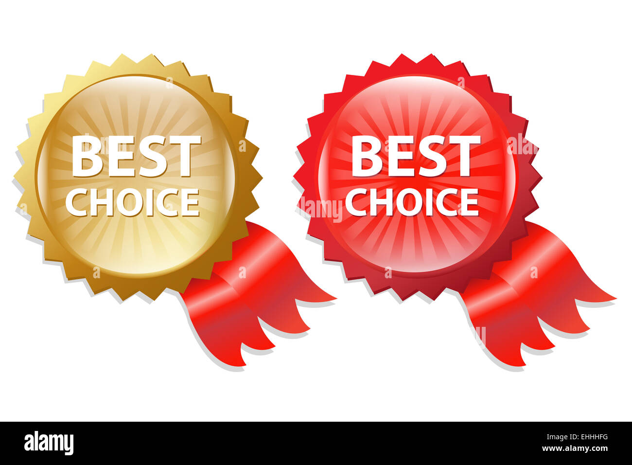 Best Choice Label With Ribbons Stock Photo - Alamy