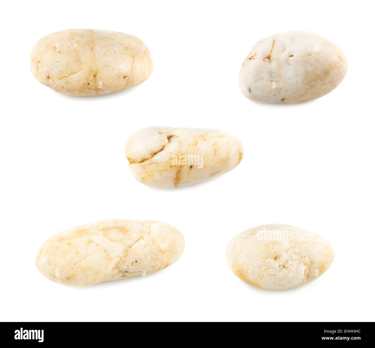 Smooth polished white stones Stock Photo - Alamy