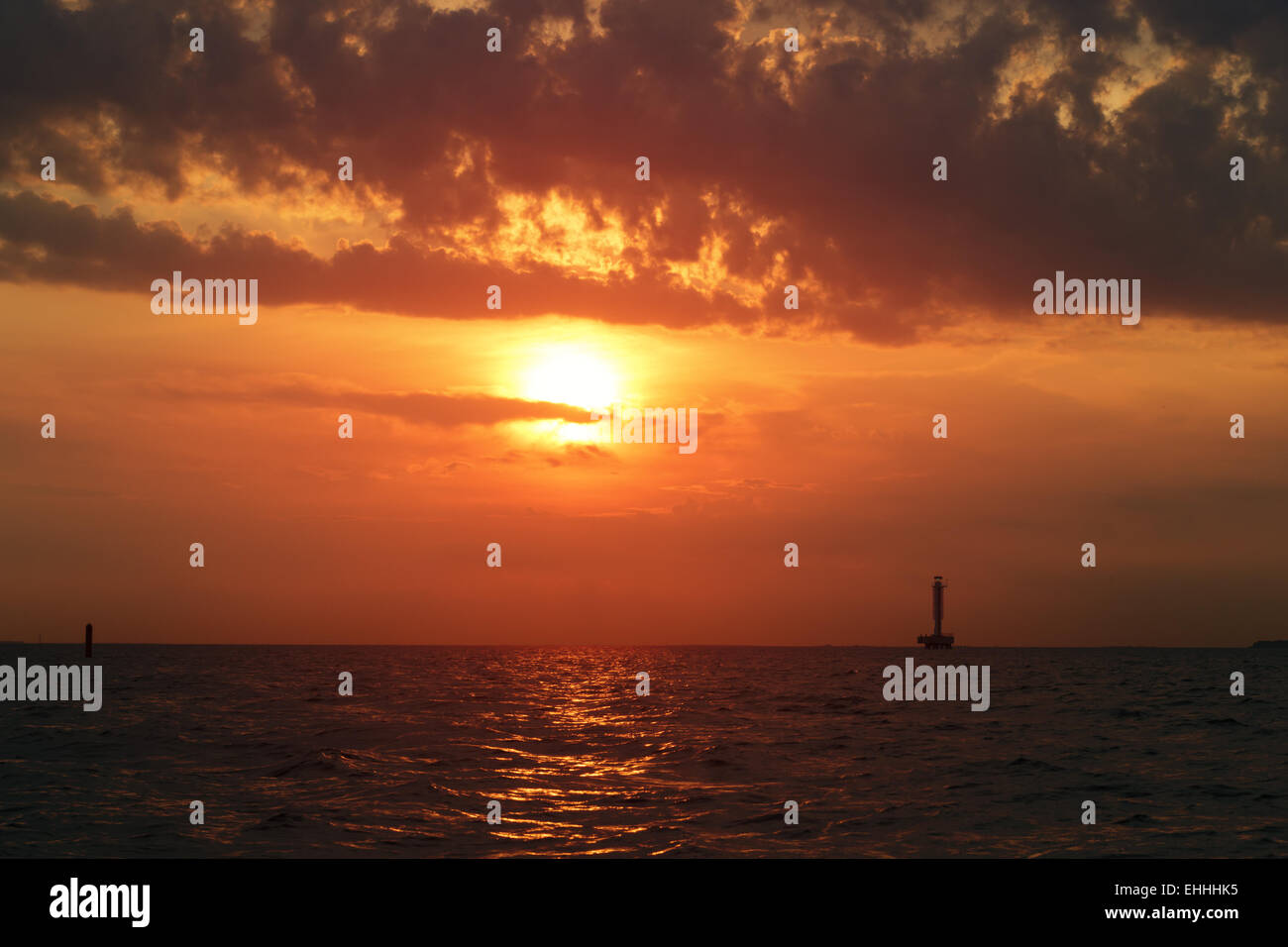 summer sunset on the bay Stock Photo - Alamy