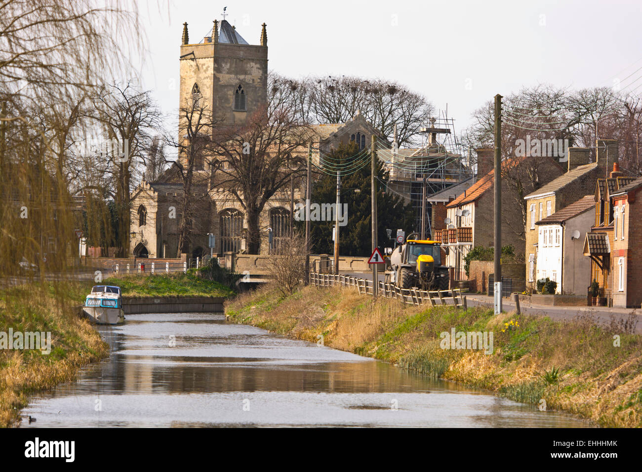 fen village Outwell Well Creek fenland town Stock Photo - Alamy