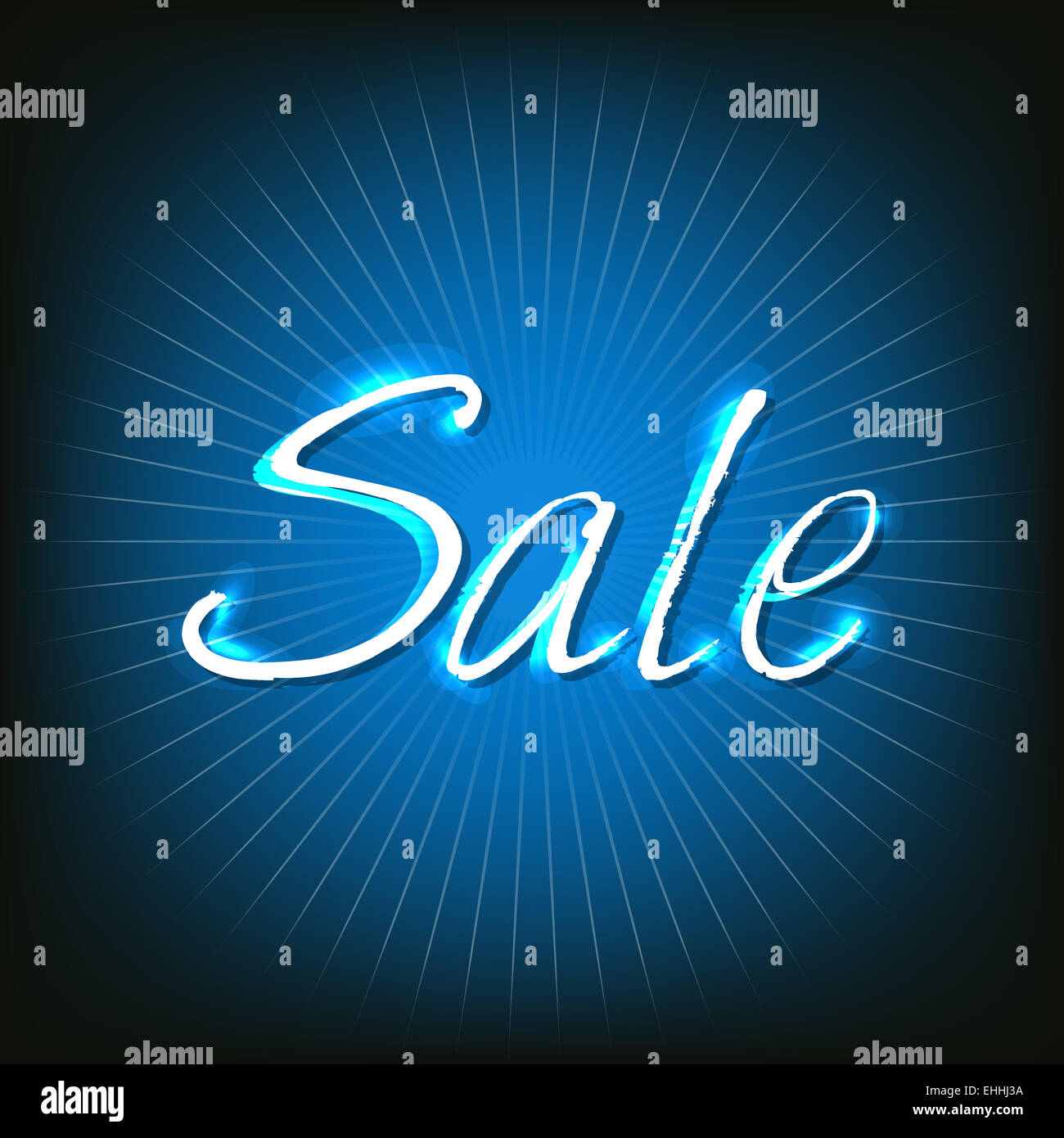 Blue Sale Poster Stock Photo - Alamy