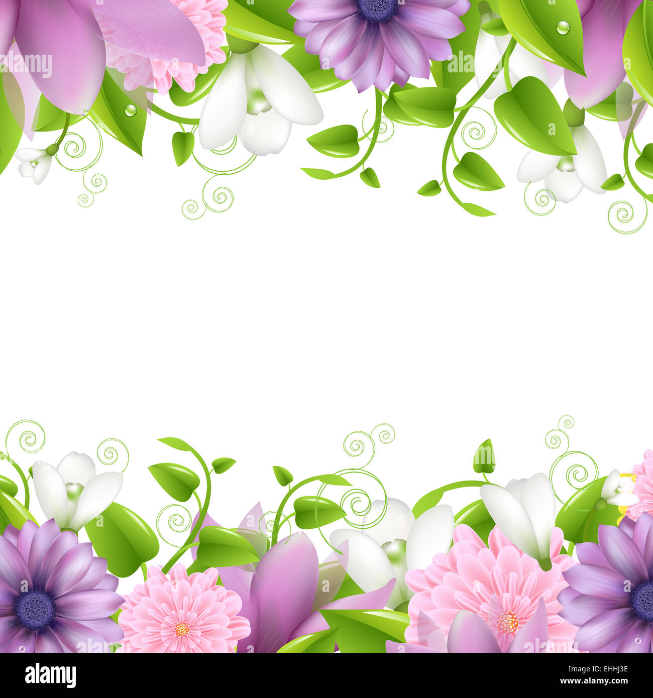 Borders With Flowers Stock Photo - Alamy