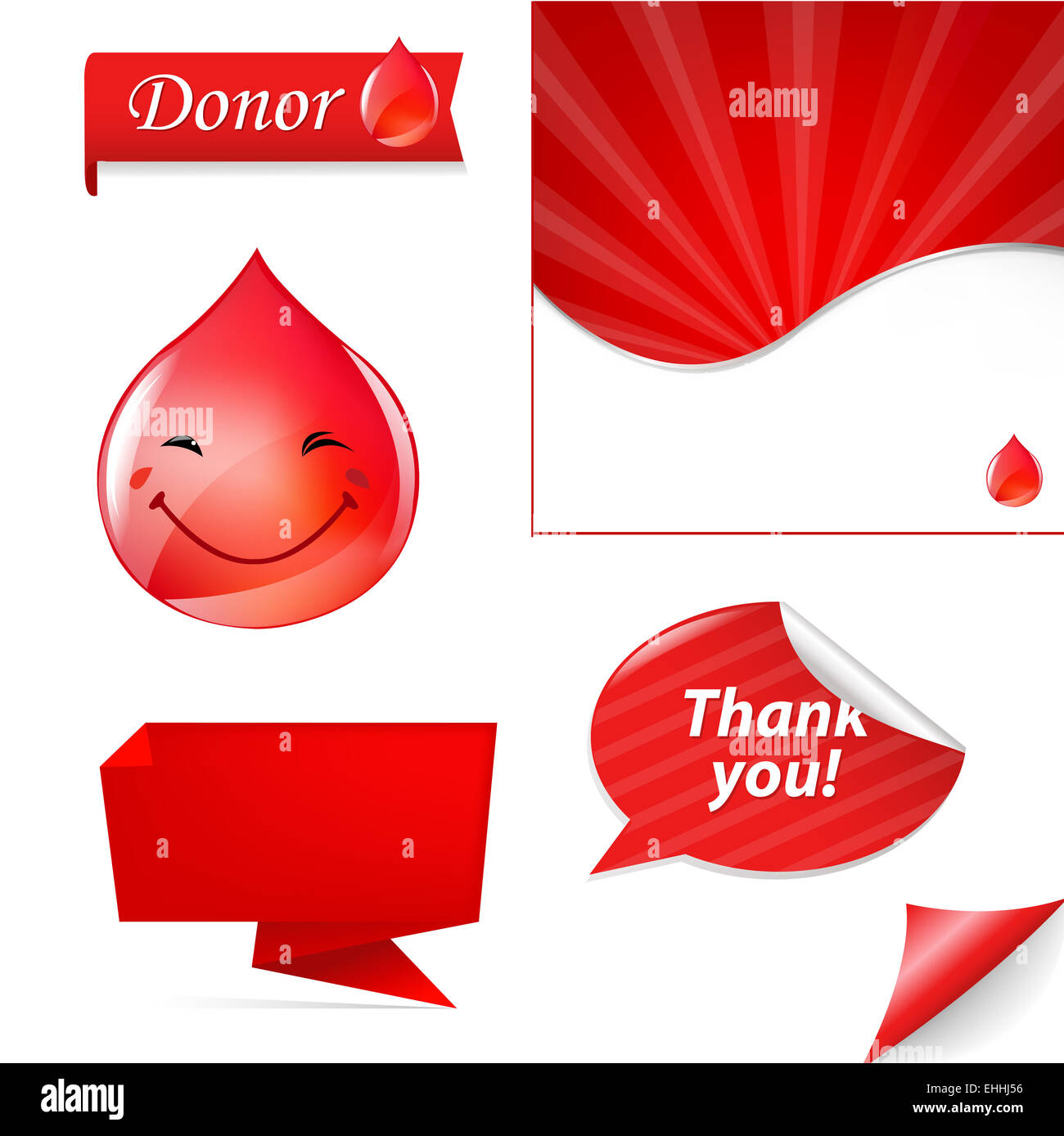 Blood Drop Set Stock Photo - Alamy