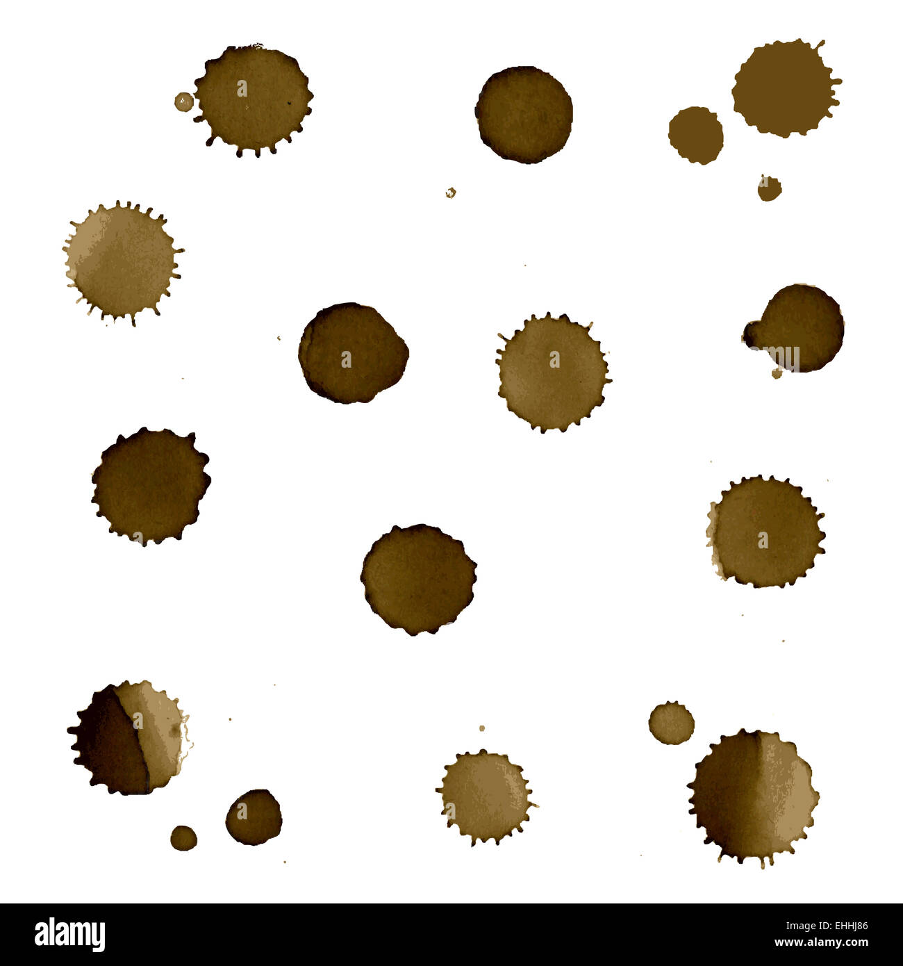 Coffee Stain Set Stock Photo - Alamy