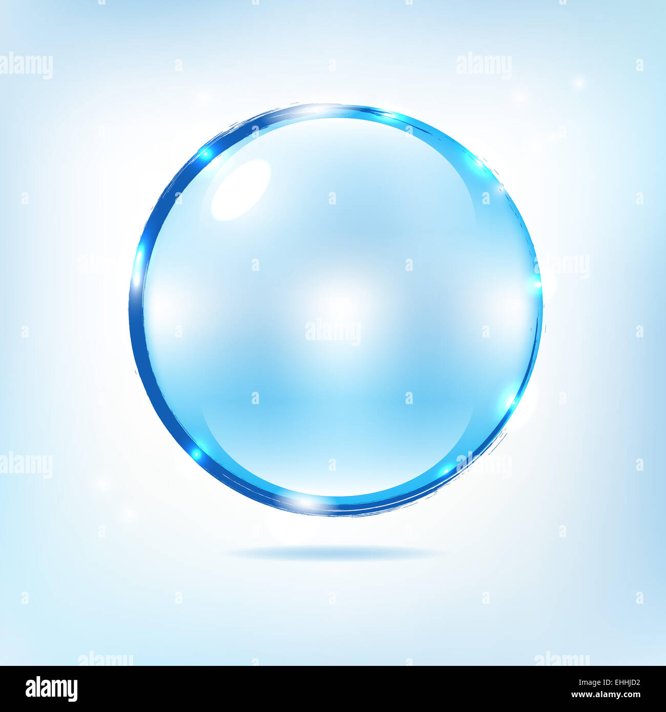Blue Water Splash Ball Stock Photo - Alamy