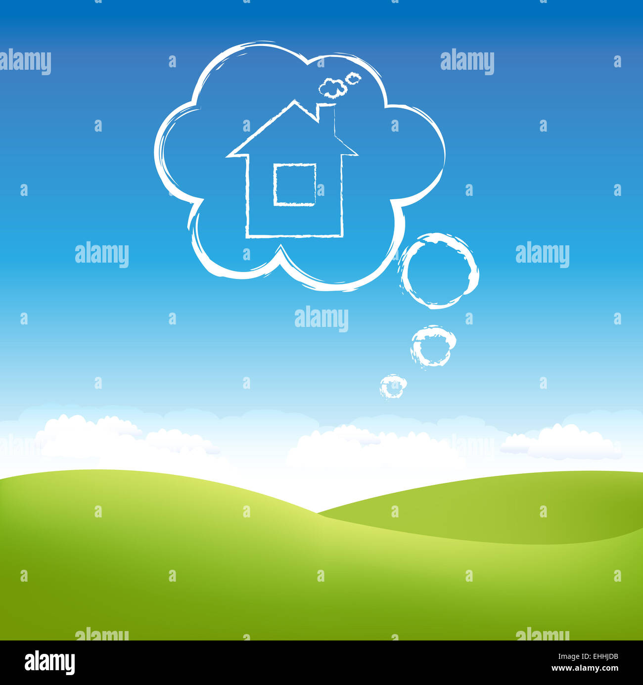 Cloud House In Sky Stock Photo - Alamy