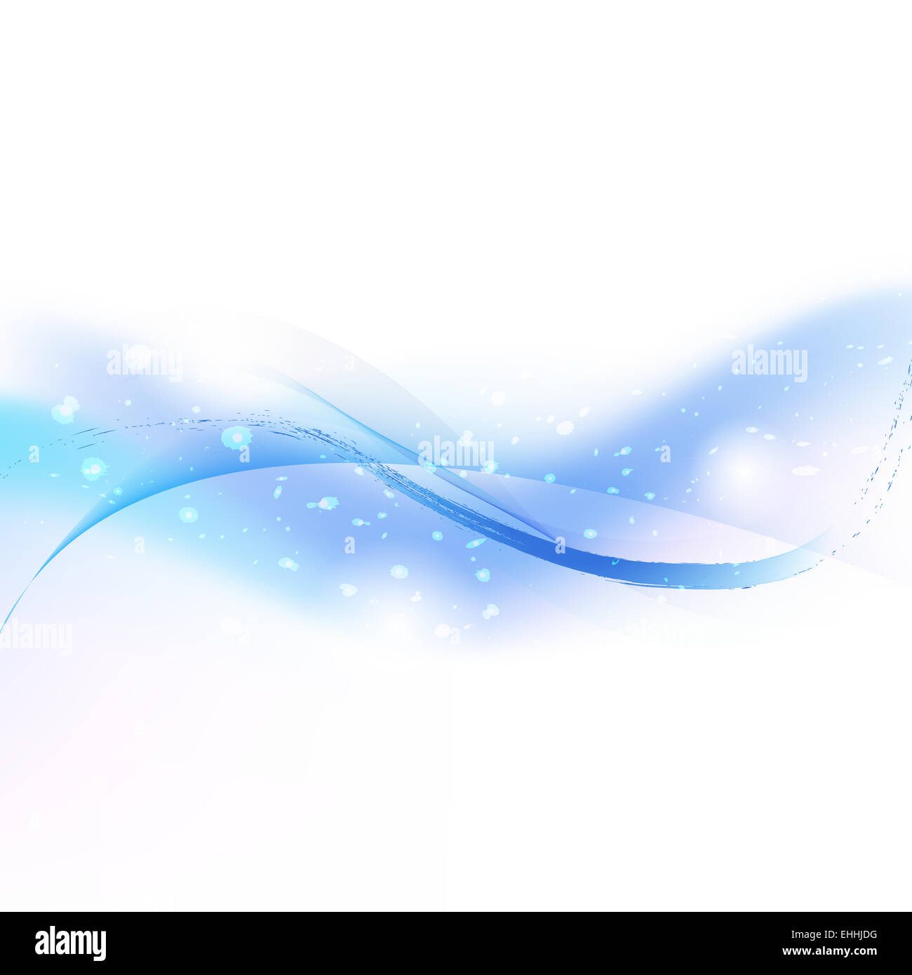 Blue Wave With Stars Stock Photo - Alamy