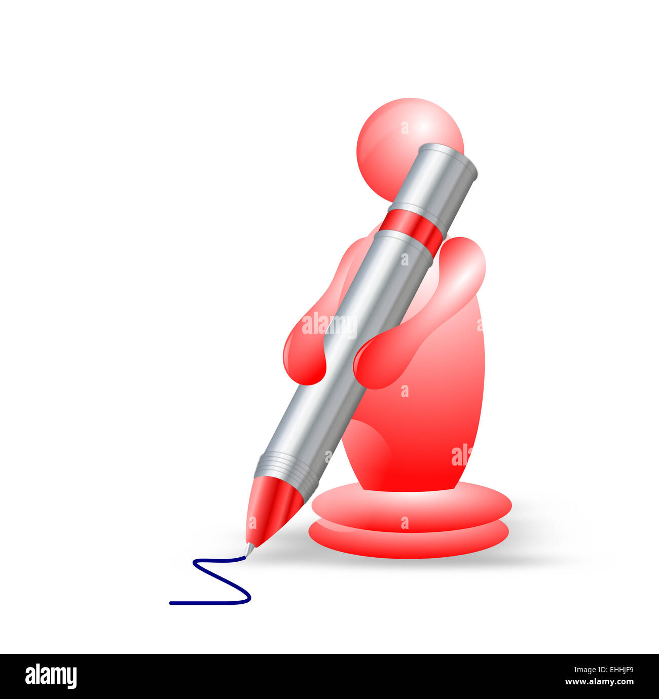 Cartoon pen character hi-res stock photography and images - Alamy