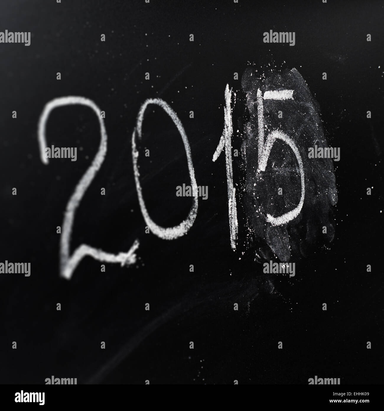 Year number 2015 written on the board Stock Photo - Alamy