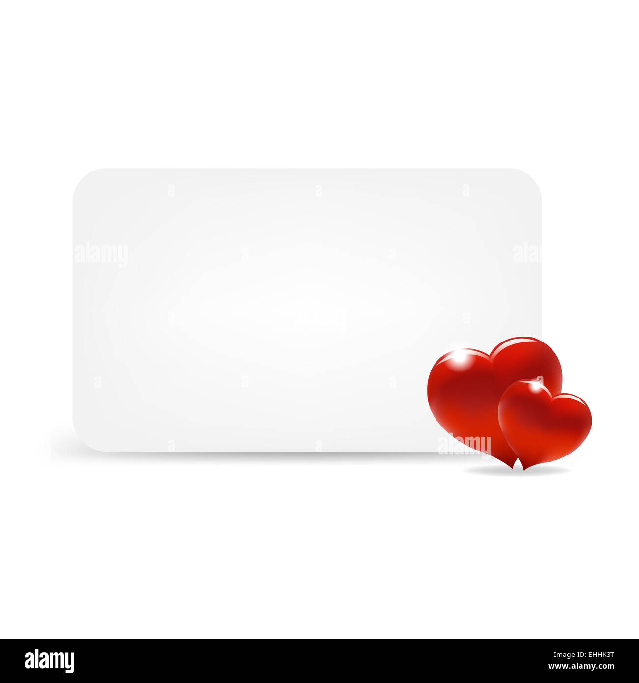 Gift Tag With Hearts Stock Photo - Alamy